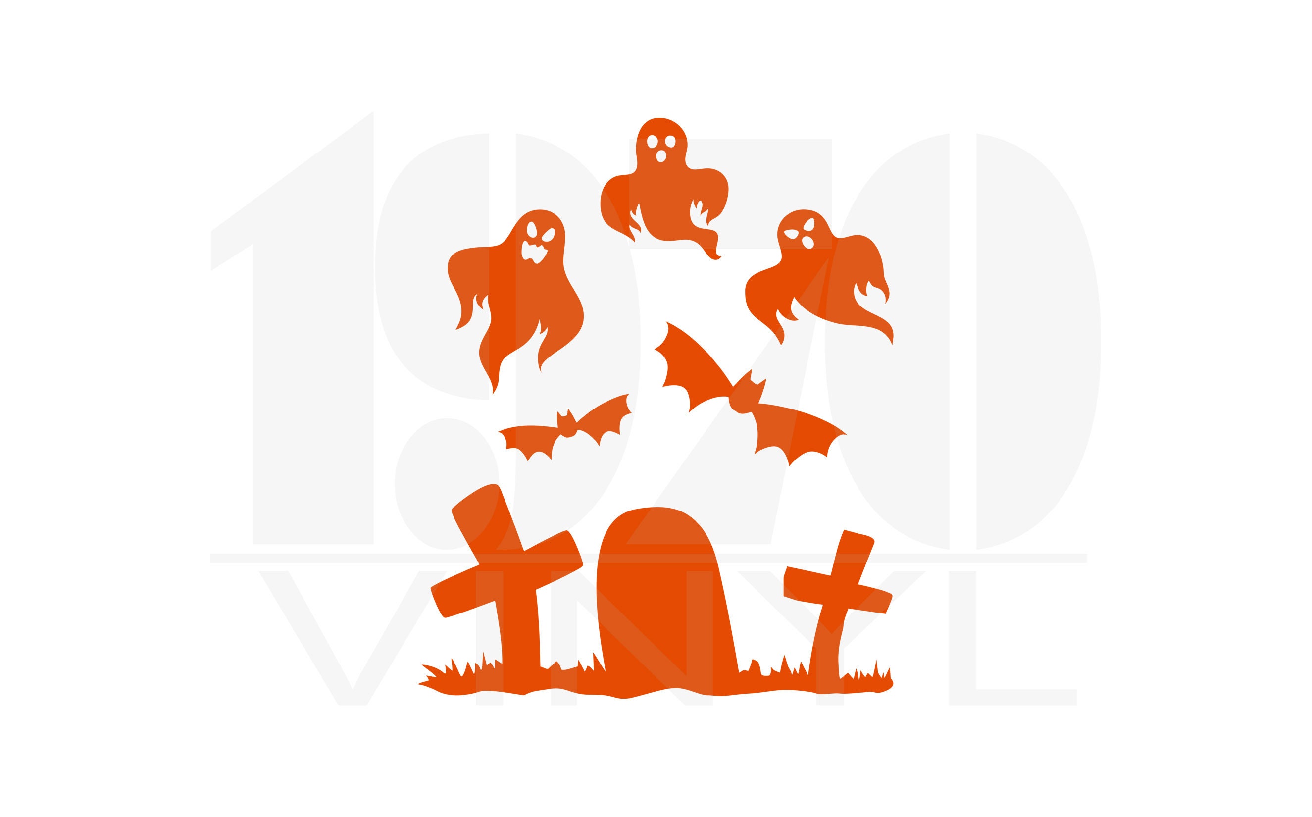 Graveyard Ghosts Halloween Vinyl Decal Set - Halloween Decorations - Etsy