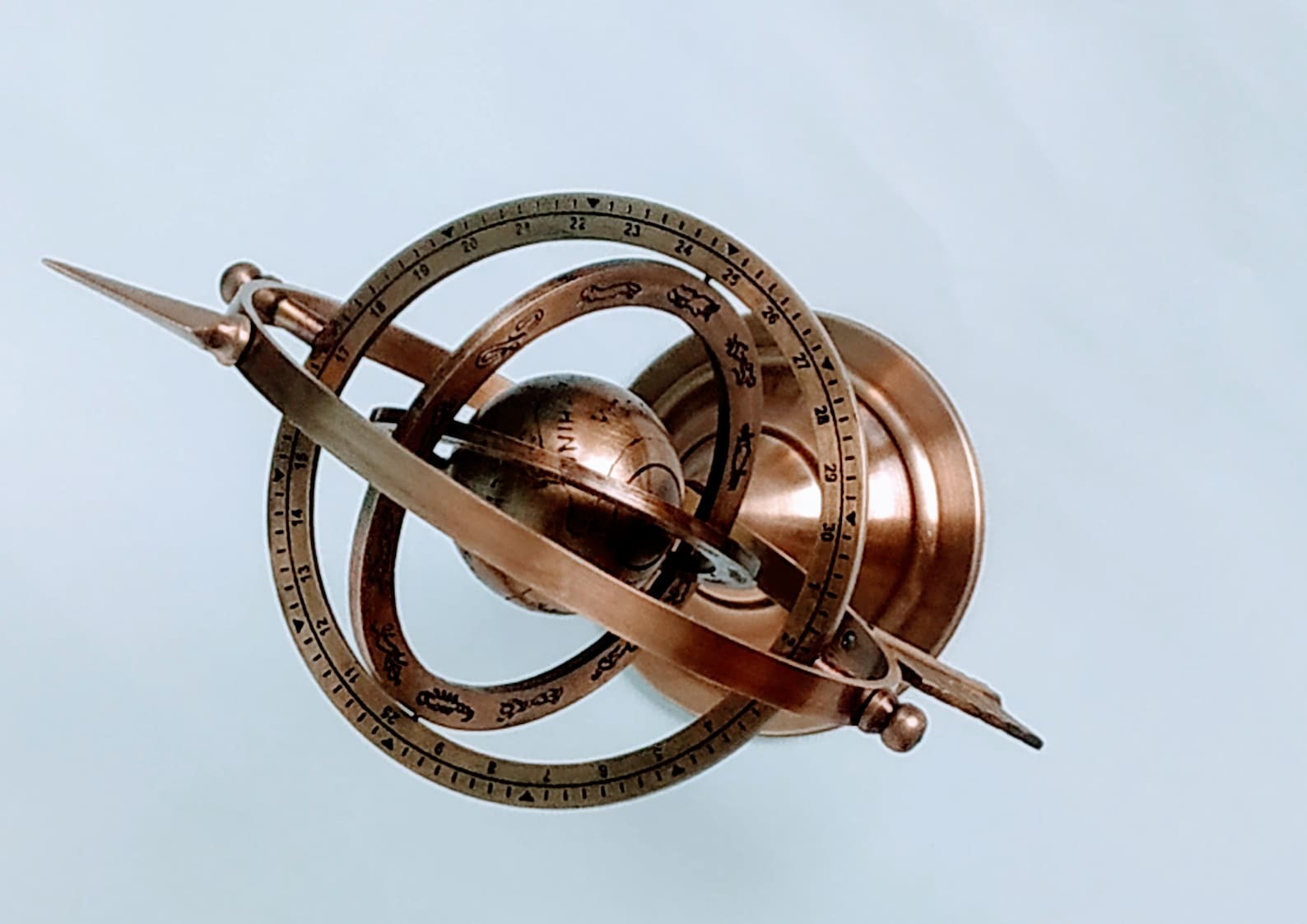 Antique Brass Armillary Sphere With Sundial Arrow Nautical Maritime ...