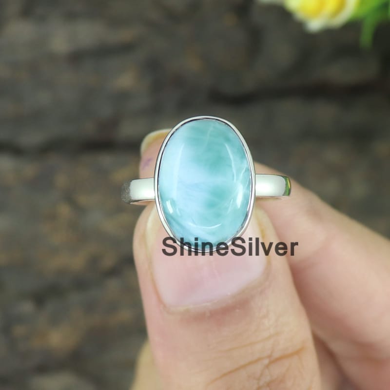 Blue Stone Ring - Etsy