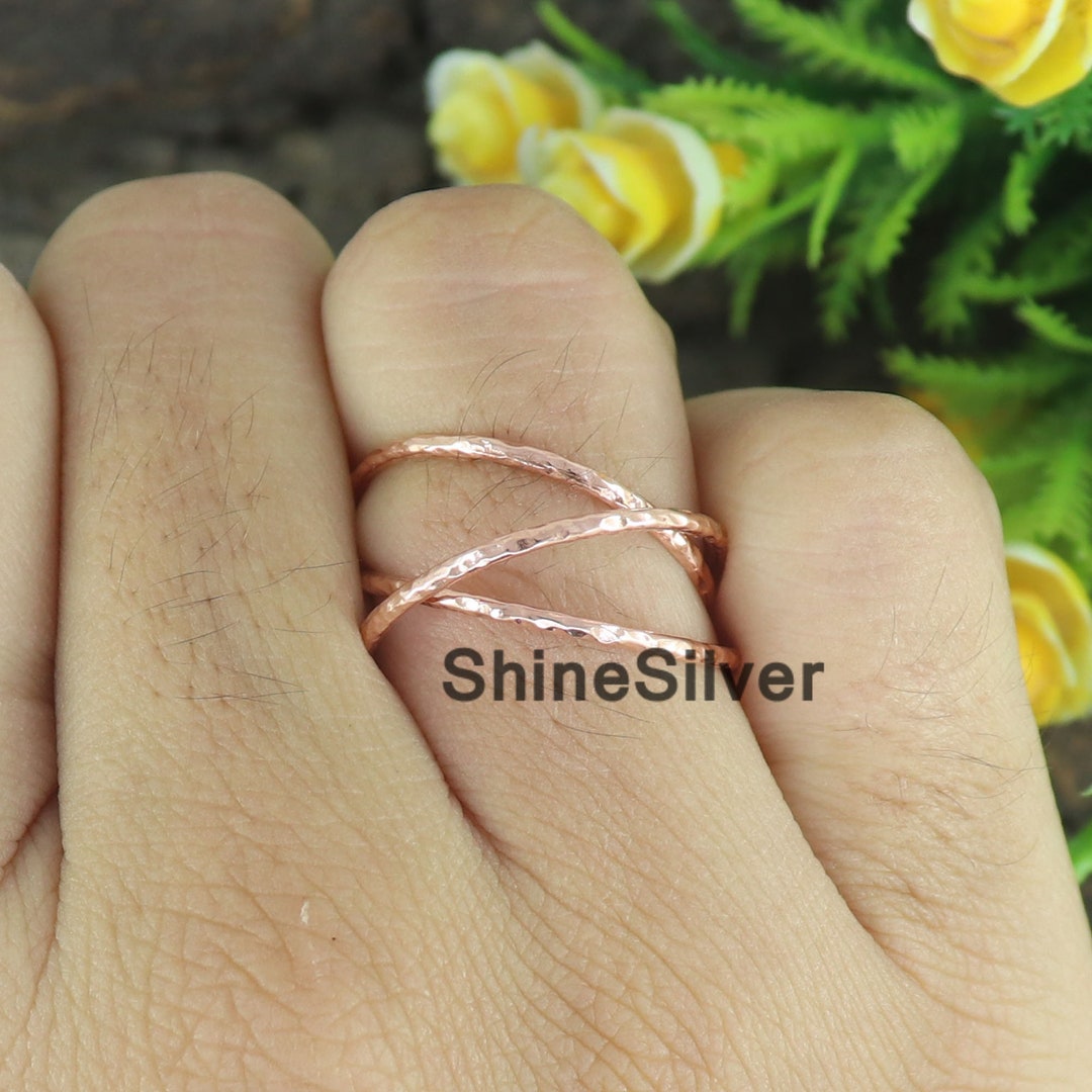 Triple Interlocking Ring, Three Band Ring, Thin Interlocking Ring ...