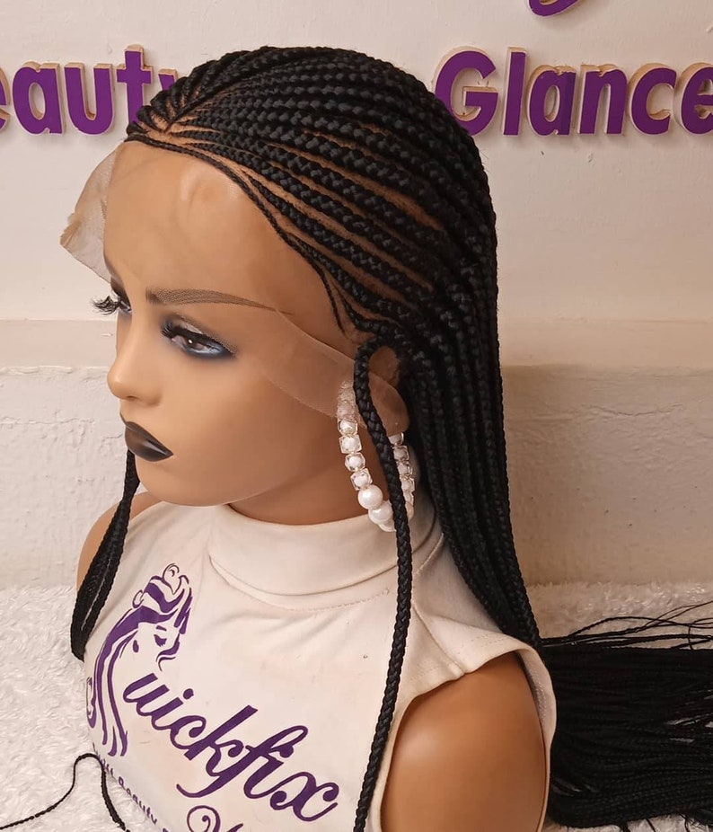 Tribal Braids Fulani Braids African Braids Full Lace Wig Etsy