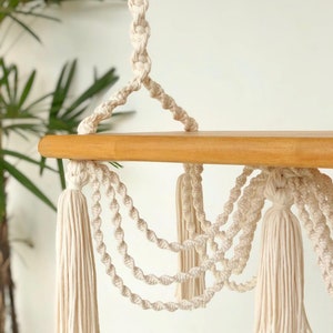 Handmade Macrame Swing, Macrame Wood Swing, Wood Swing, Tree Swing ...