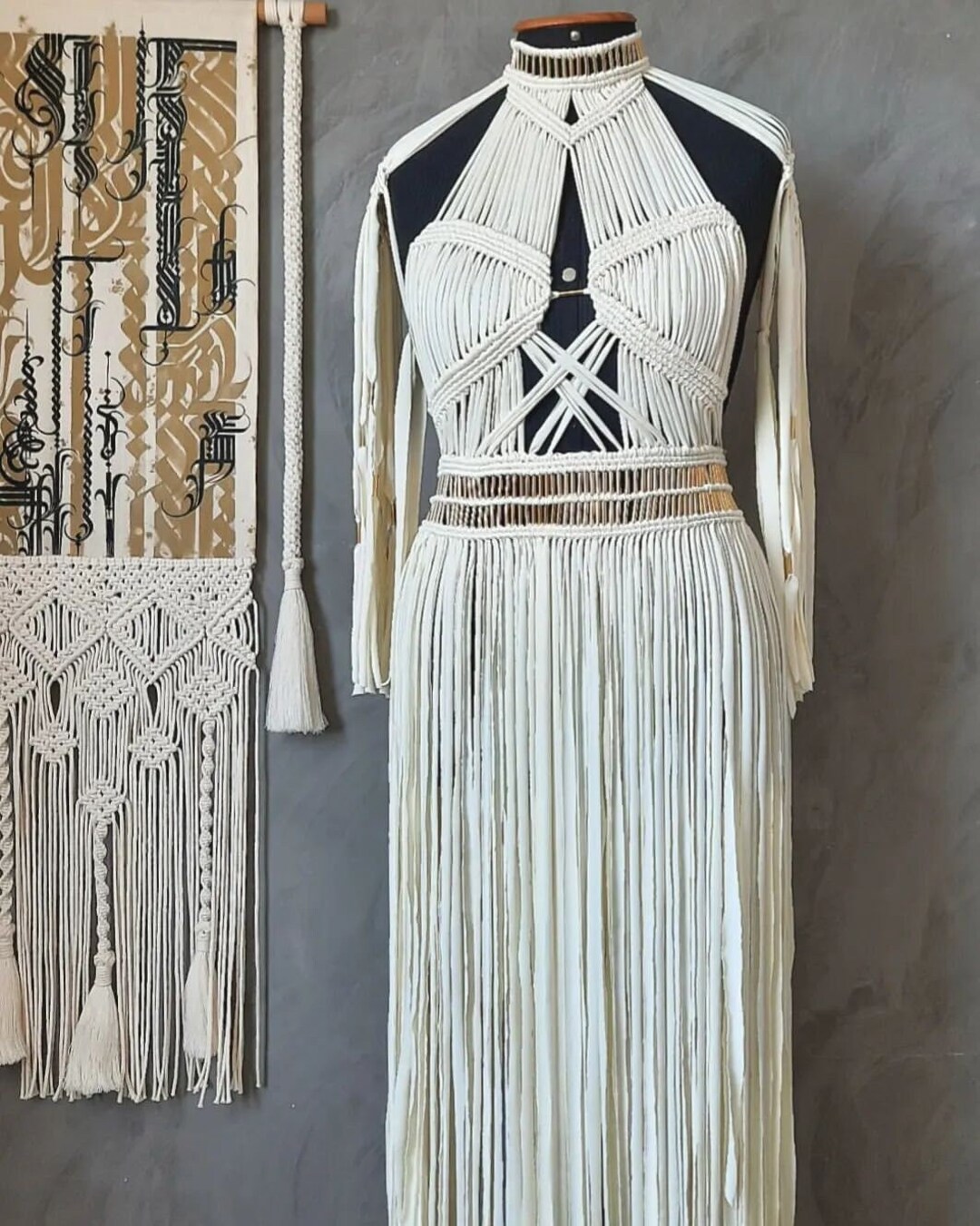 Latest Handmade Art Macrame Dress for Woman-wedding Dress-partywear ...