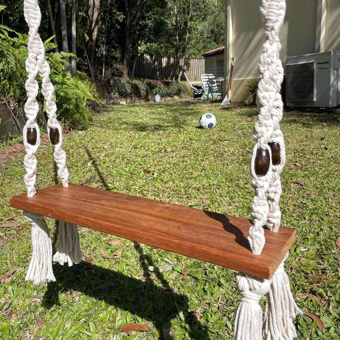 Handmade Macrame Swing Macrame Wood Swing Wood Swing Tree - Etsy