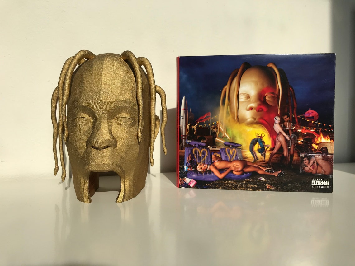 Travis Scott Astroworld Head Cover Album 3D Printed Figure Toy - Etsy