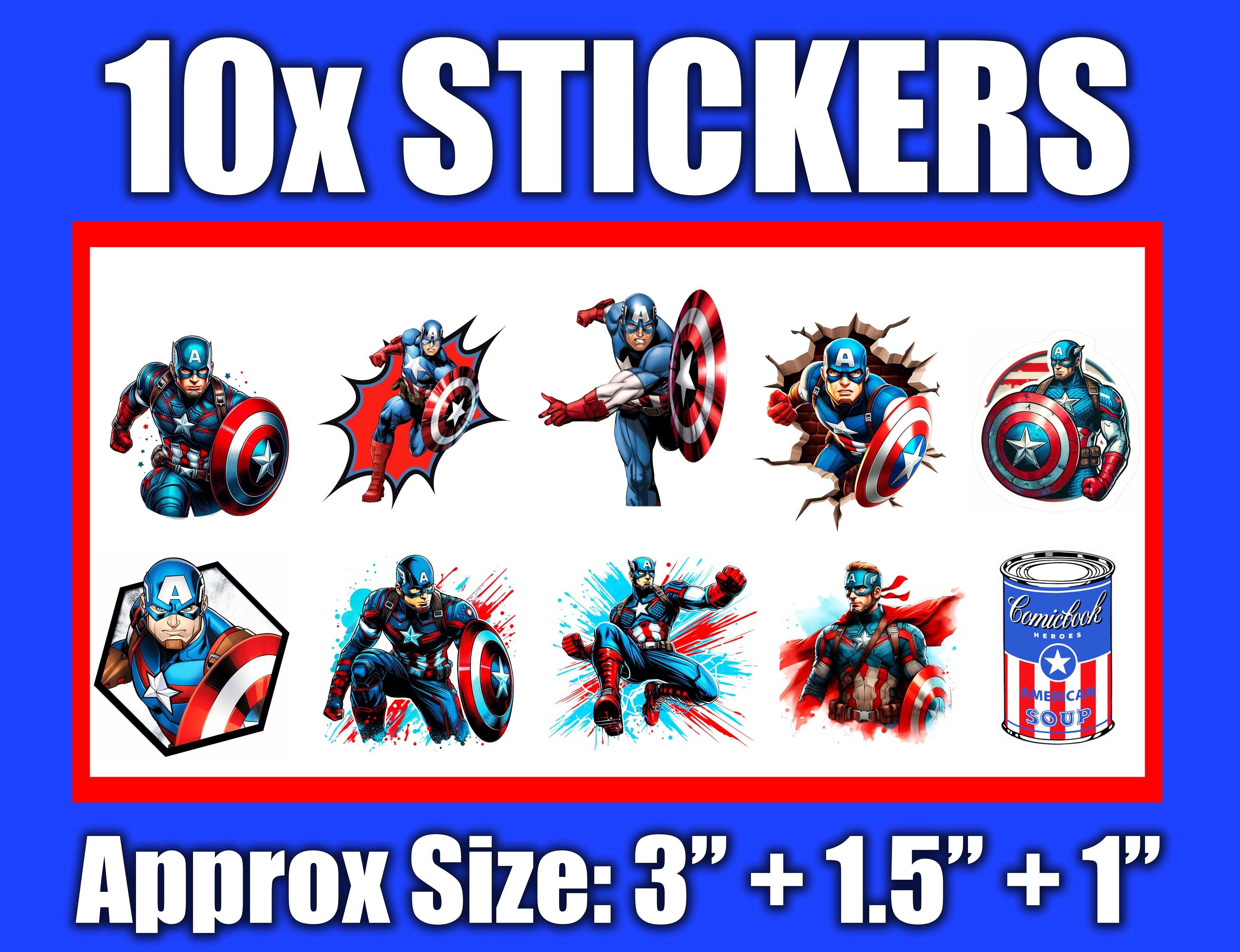 Captain America Stickers Full Sticker Set - Etsy