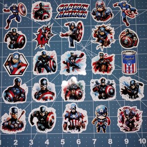 Captain America Stickers Full Sticker Set - Etsy