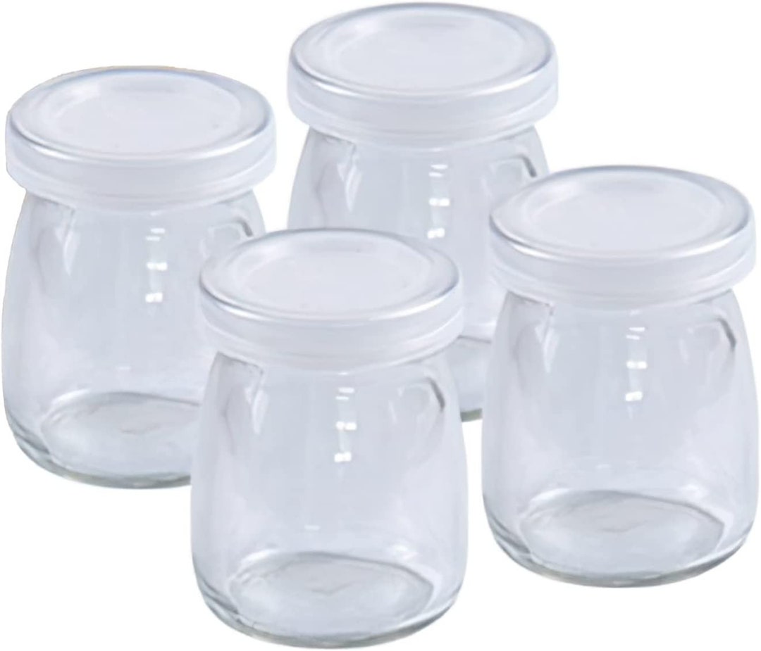 12 X GLASS PUDDING JAR Metal Lid 170ml Wedding Favours Candy Jar ...