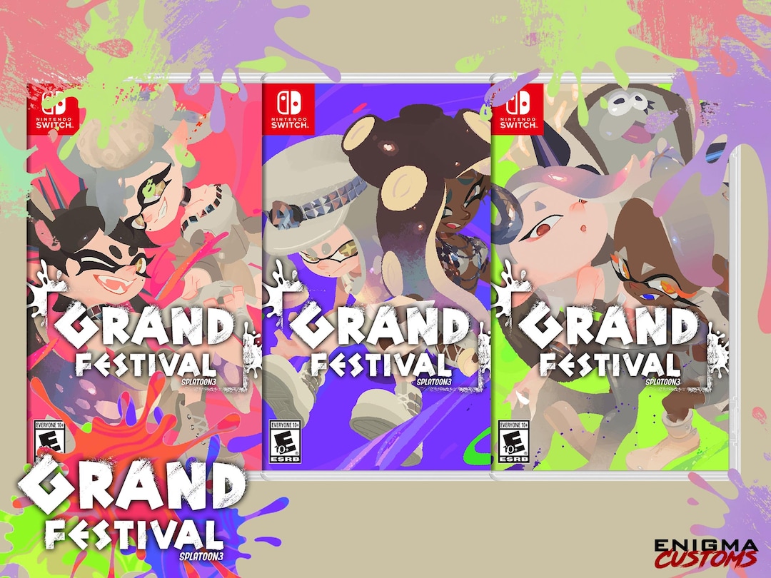 Splatoon 3: Grand Festival Custom Switch Cover (NO GAME) - Etsy