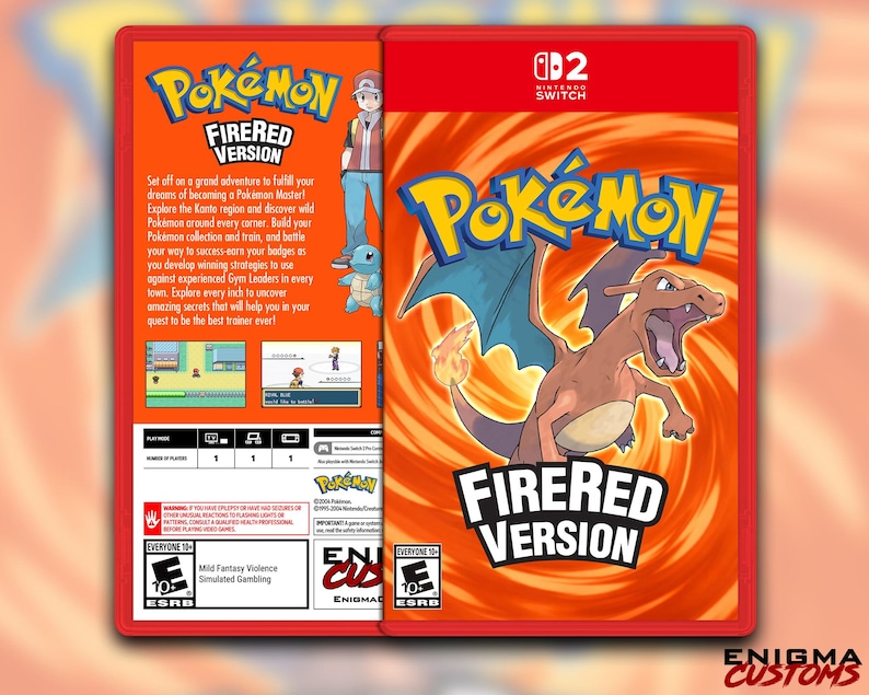 Pokemon Firered & Leafgreen Custom Switch/switch 2 Cover (no Game ...