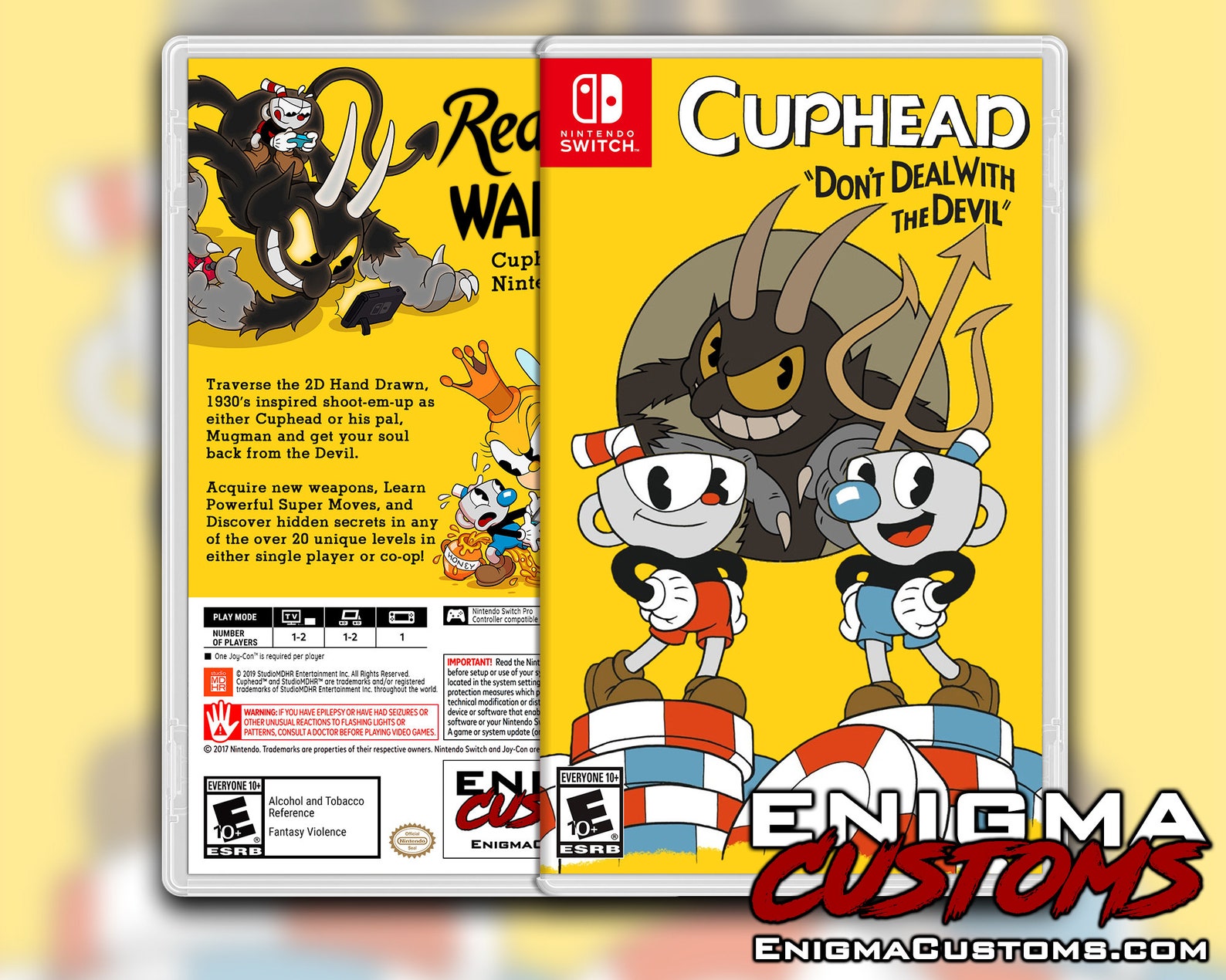 Cuphead Custom Switch Cover NO GAME - Etsy