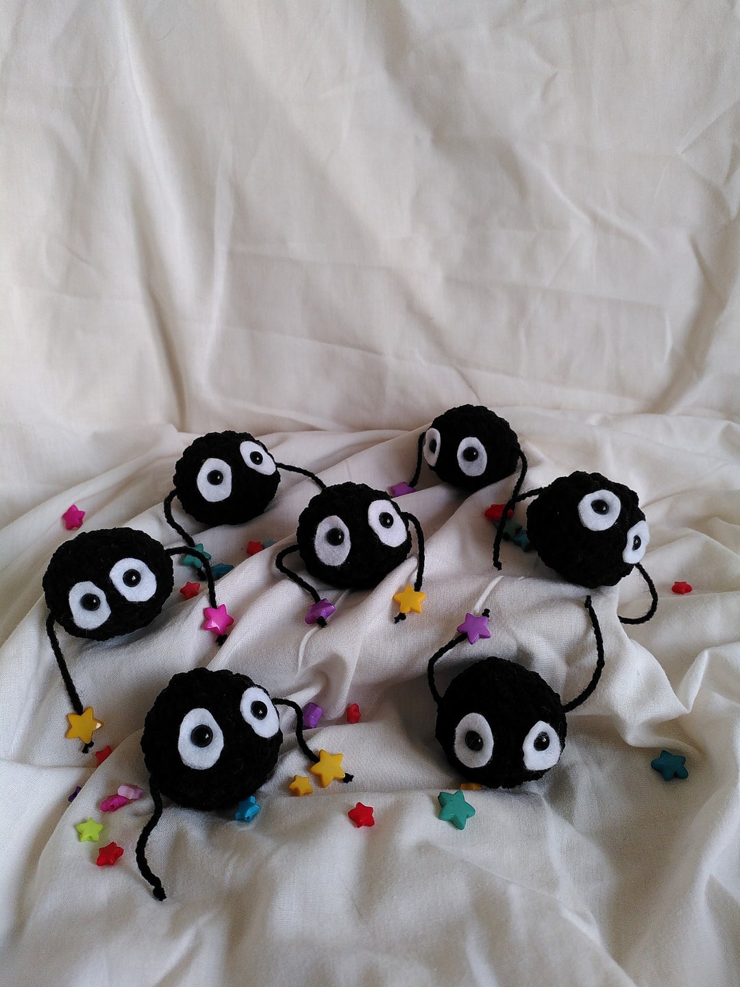 Crochet Soot Sprite Susuwatari Plushie Toy With Konpeito Stars - Etsy