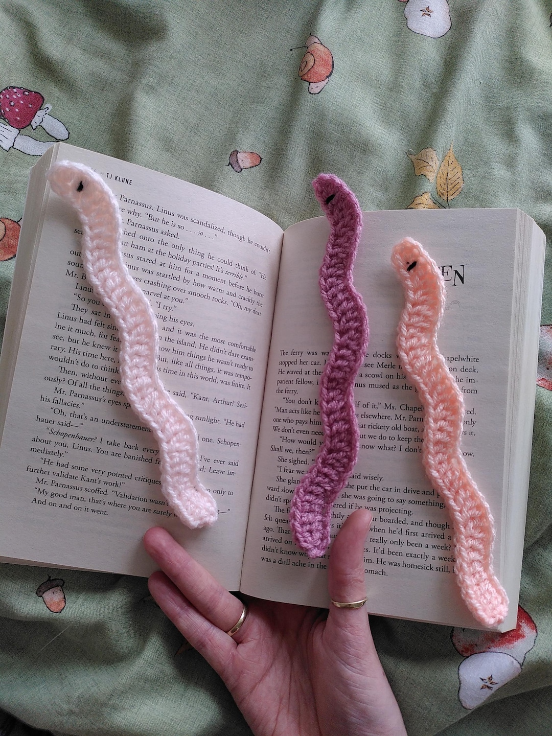 Book Worm- Crochet Worm Bookmark. My Original Design, Customisable ...