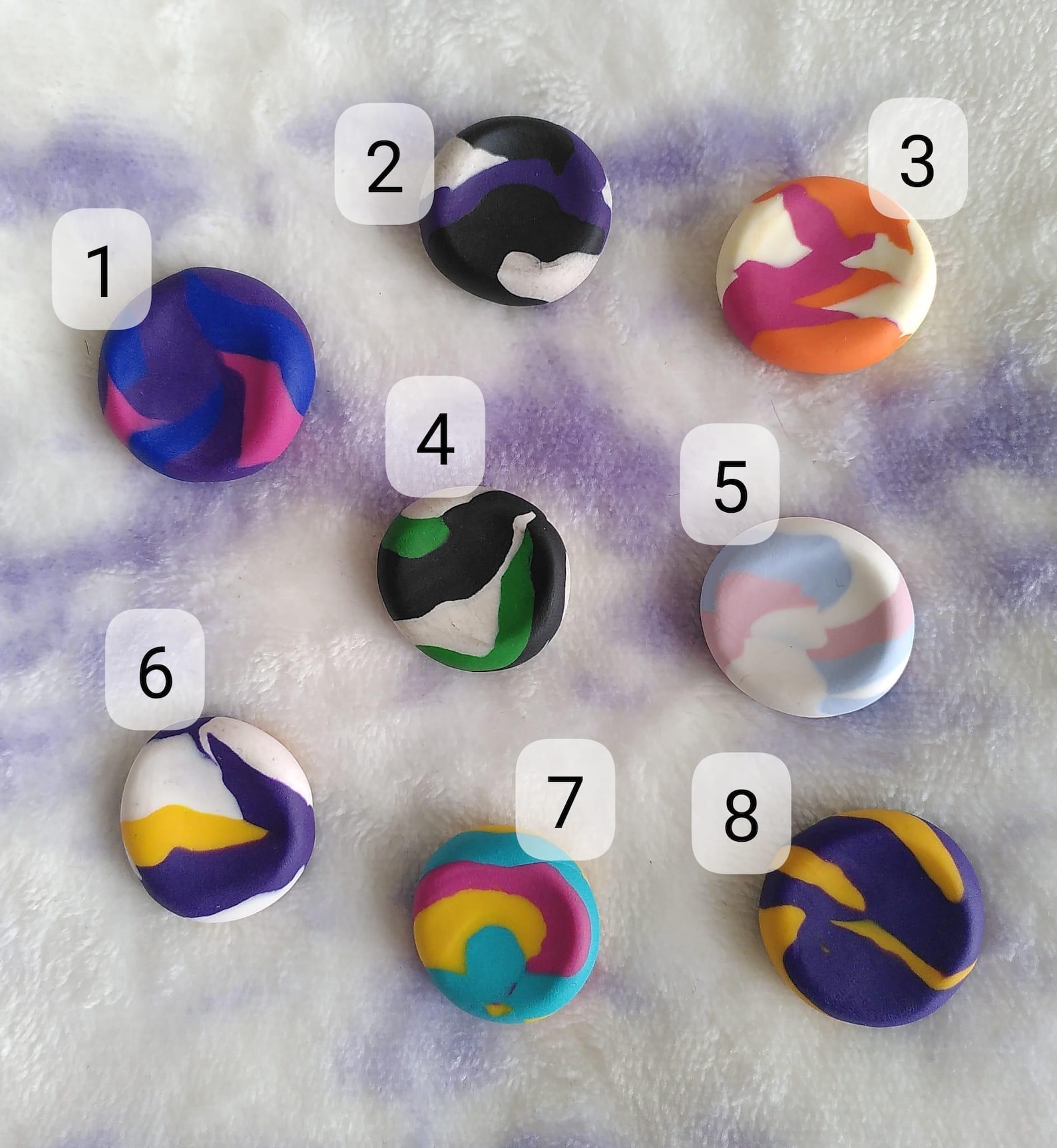 PRIDE Polymer Clay Worry Stone – Handmade Peace Pebble, Fidget - Etsy
