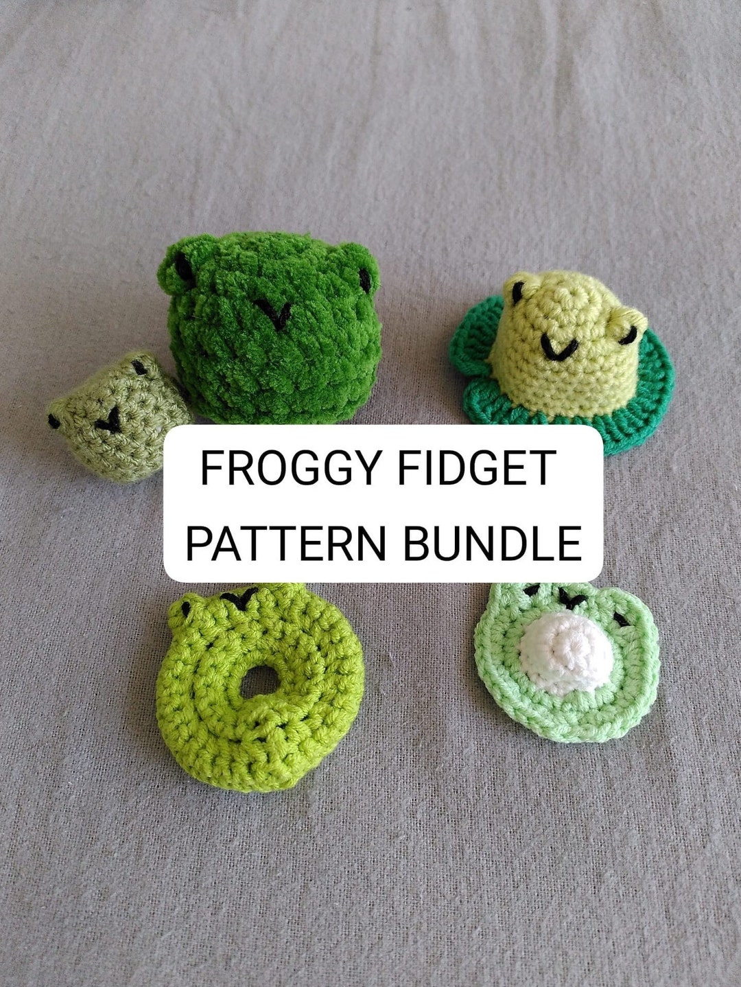 Crochet Froggy Fidget Toy PATTERN BUNDLE of 4. Make Your Own Frog ...