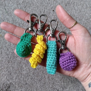 Crochet Keychain Fidget Toy PATTERN BUNDLE of 4 Different Toys. Make ...