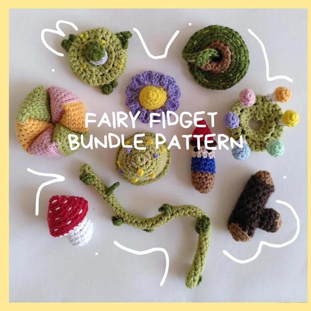 Crochet Fairy Fidget Toy PATTERN BUNDLE of 10 Mystical Themed Fidgets ...