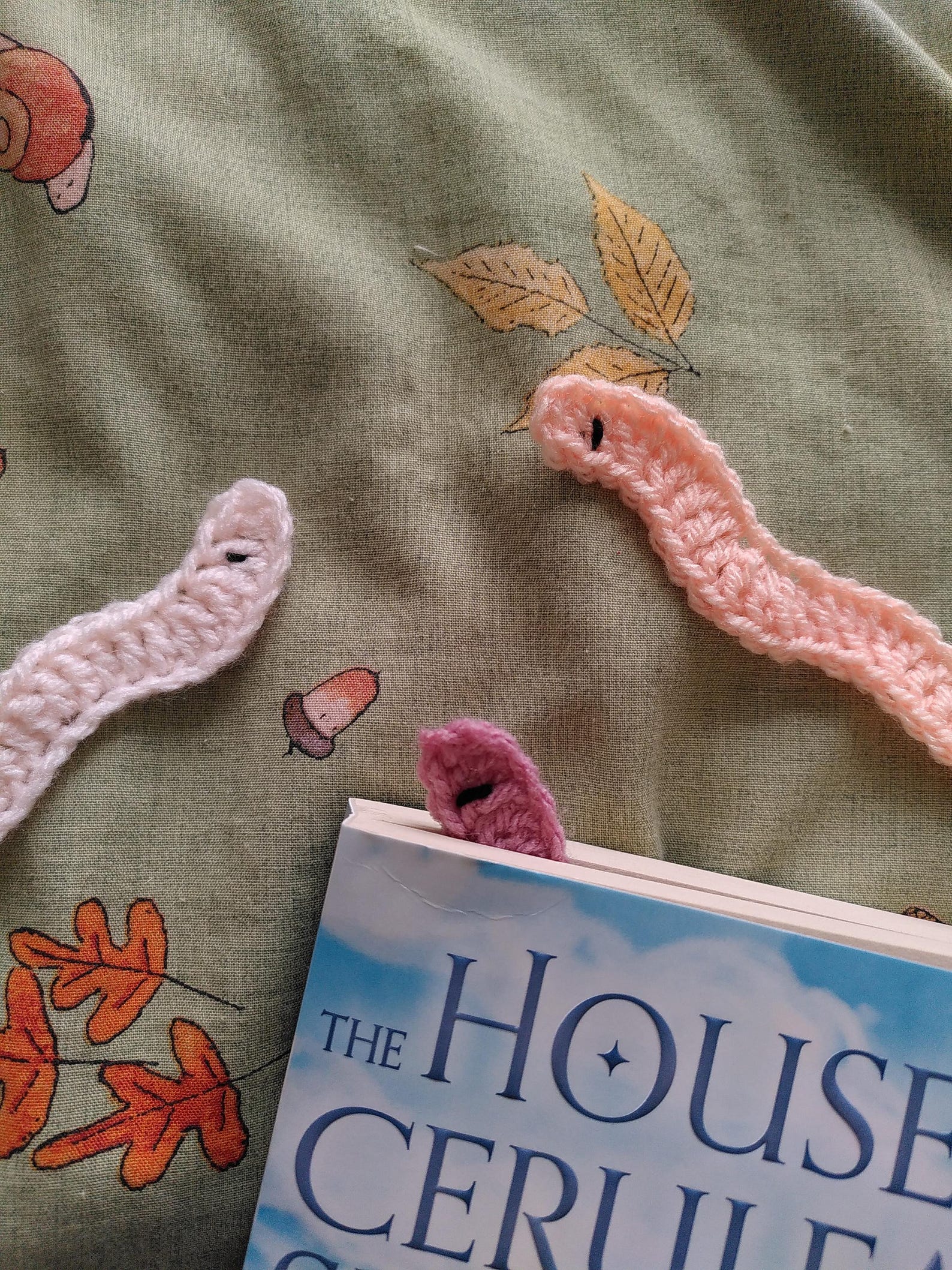 Book Worm- Crochet Worm Bookmark. My Original Design, Customisable ...