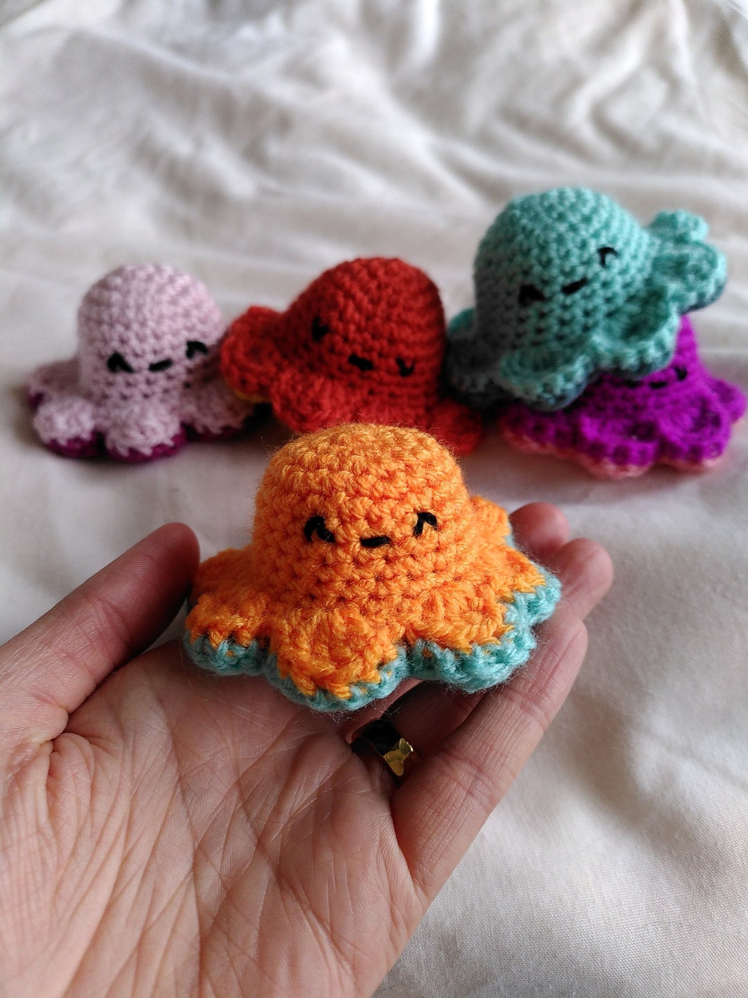 Reversible Octopal Crochet Fidget Toy for Anxiety and Stress Relief ...