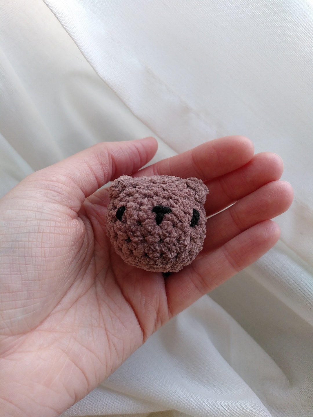 Small Crochet Soft Mochi Teddy Bear Toy Plushie Pocket Pal/ - Etsy