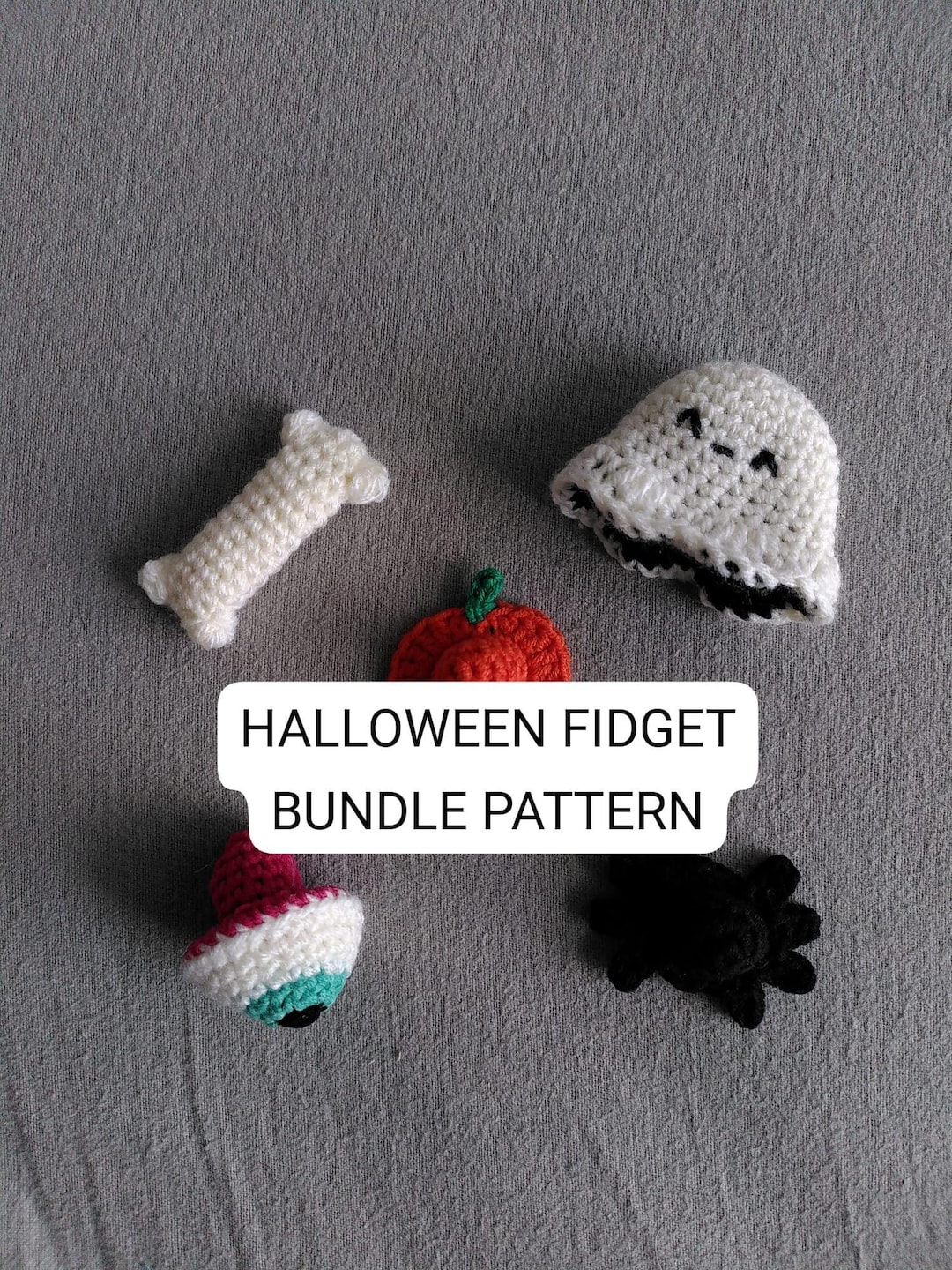 HALLOWEEN Crochet Fidget Toy PATTERN BUNDLE of 5 Different Toys. Make ...