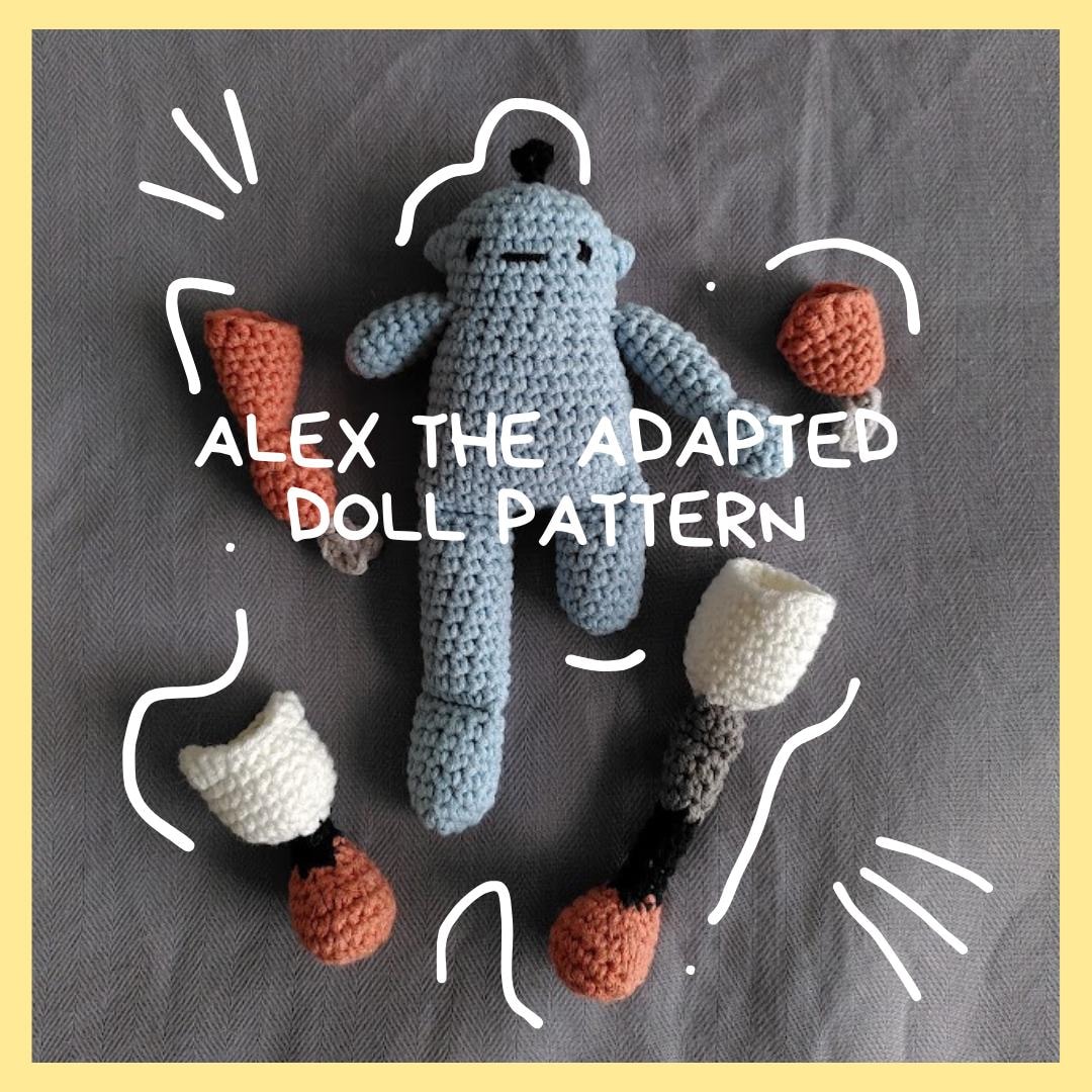 Alex the Adapted Doll Crochet Bundle Pattern. Customisable Doll With ...