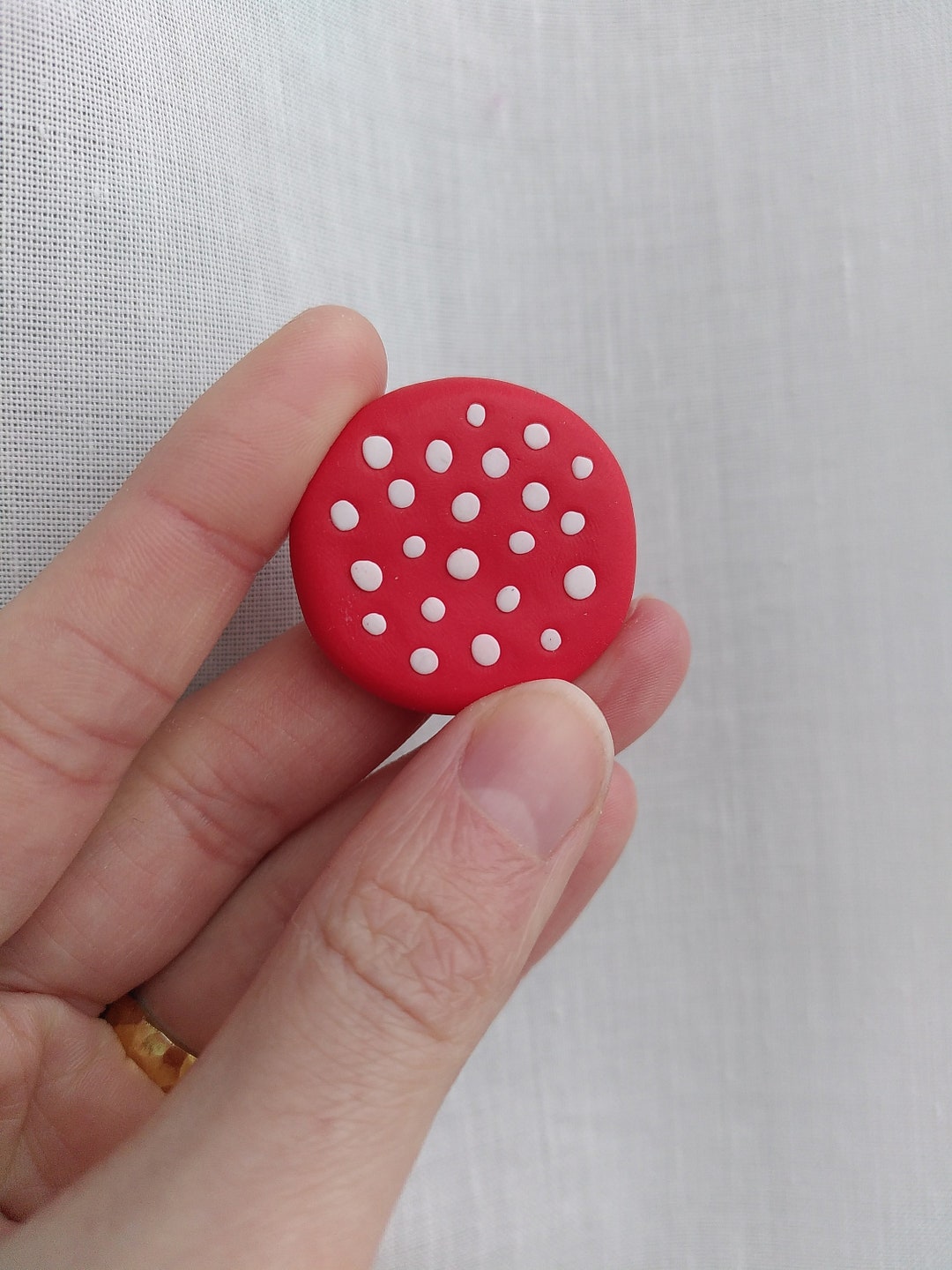 Mushroom Polymer Clay Worry Stone/ Peace Pebble/fidget With Slight ...