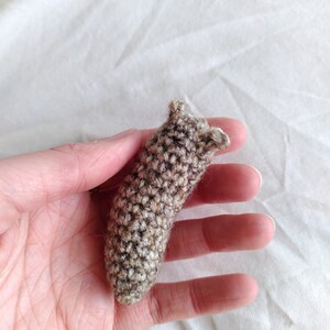 LUCKY DIP Crochet Slug Soft Toy Plushie/ Pocket Pal/ Worry Pet/ Fidget ...