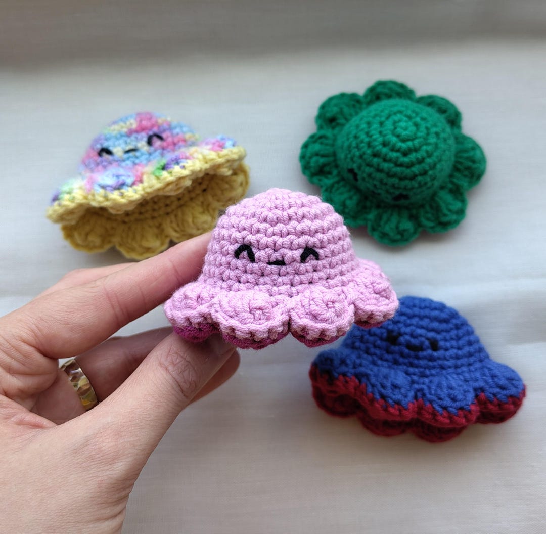 Reversible Octopal Crochet Fidget Toy for Anxiety and Stress Relief ...