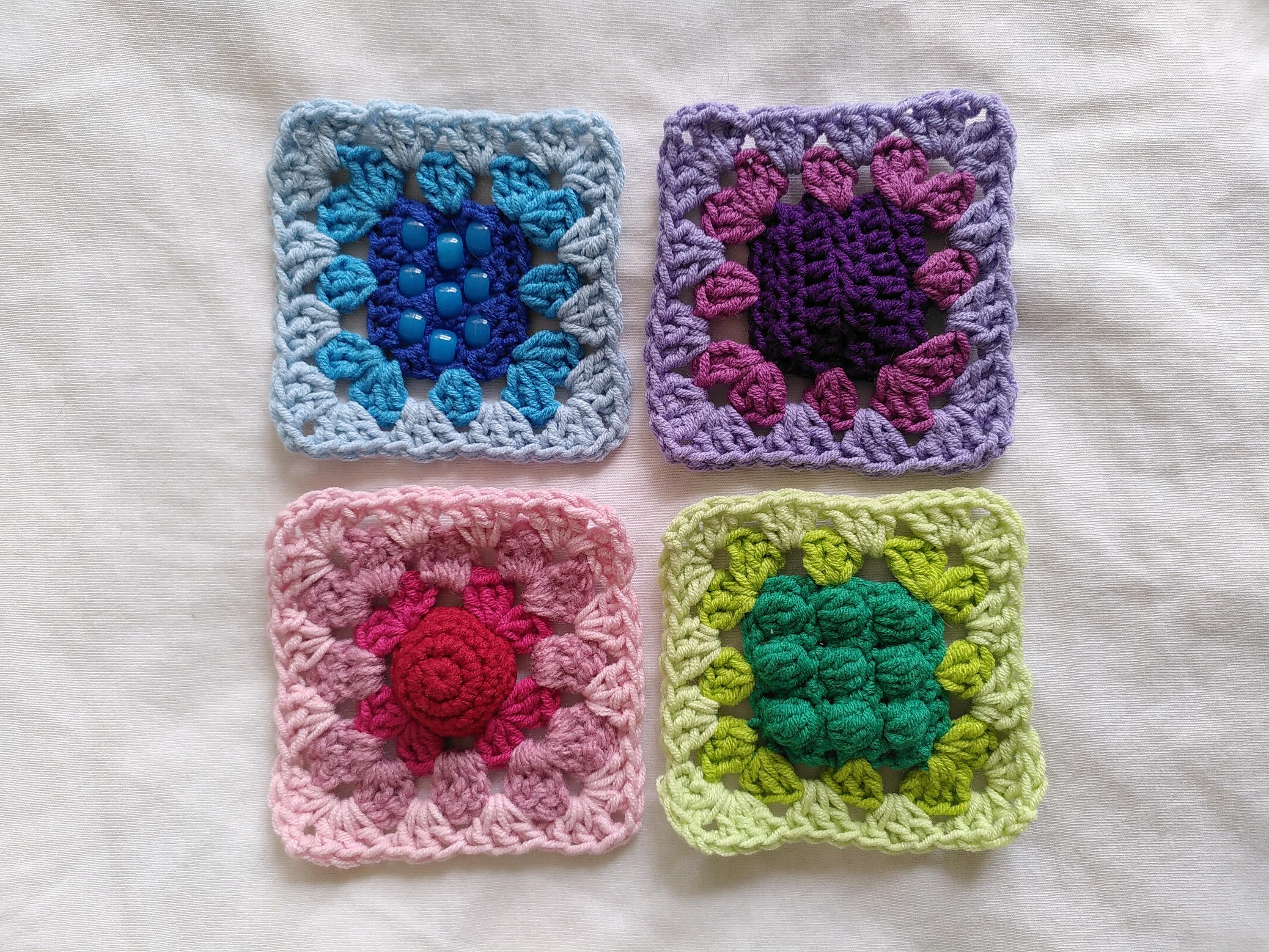 Crochet Granny Square Fidgets PATTERN BUNDLE of 4, PLUS Granny Square ...