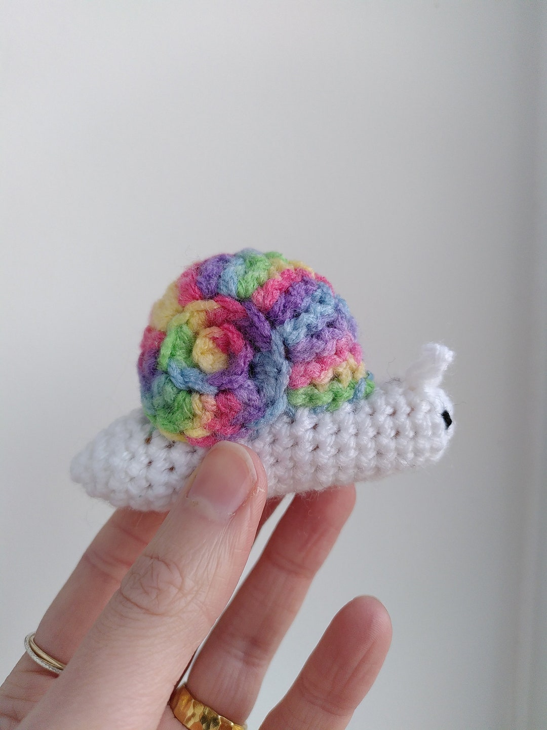 LUCKY DIP Soft Crochet Snail Toy Plushie/ Pocket Pal/ Worry Pet ...