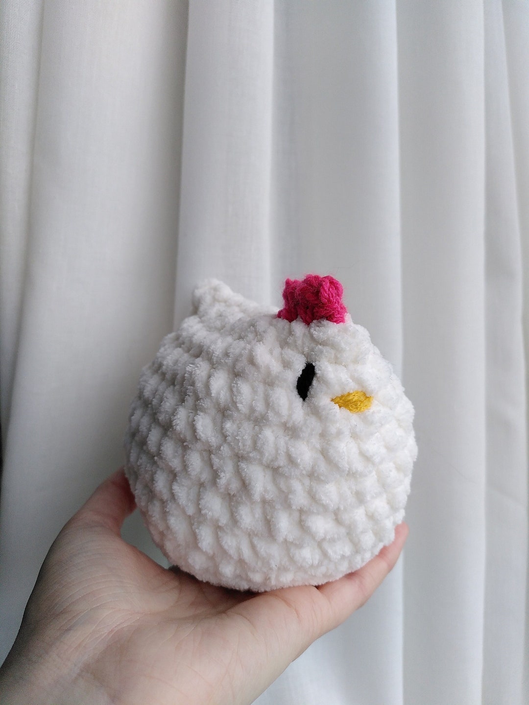 Chonky Crochet Chicken Soft Plushie Toy. Handmade Gift - Etsy