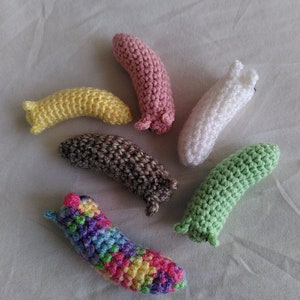 LUCKY DIP Crochet Slug Soft Toy Plushie/ Pocket Pal/ Worry Pet/ Fidget ...