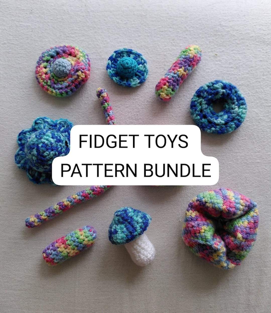 Crochet Fidget Toy PATTERN BUNDLE of All 10 Different Toys. Make Your ...