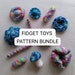 Mini Dimple Pop Crochet Fidget Toy for Stress Relief. Different Shapes ...