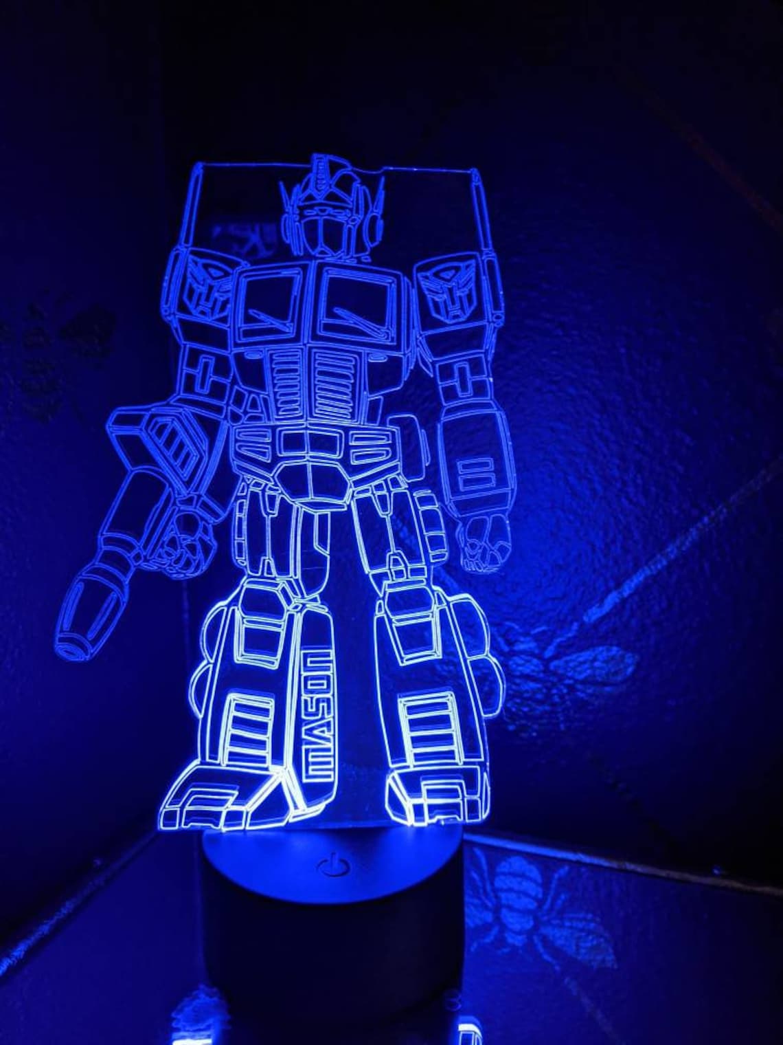 Transformers Optimus Prime Acrylic Custom LED Color Changing | Etsy UK