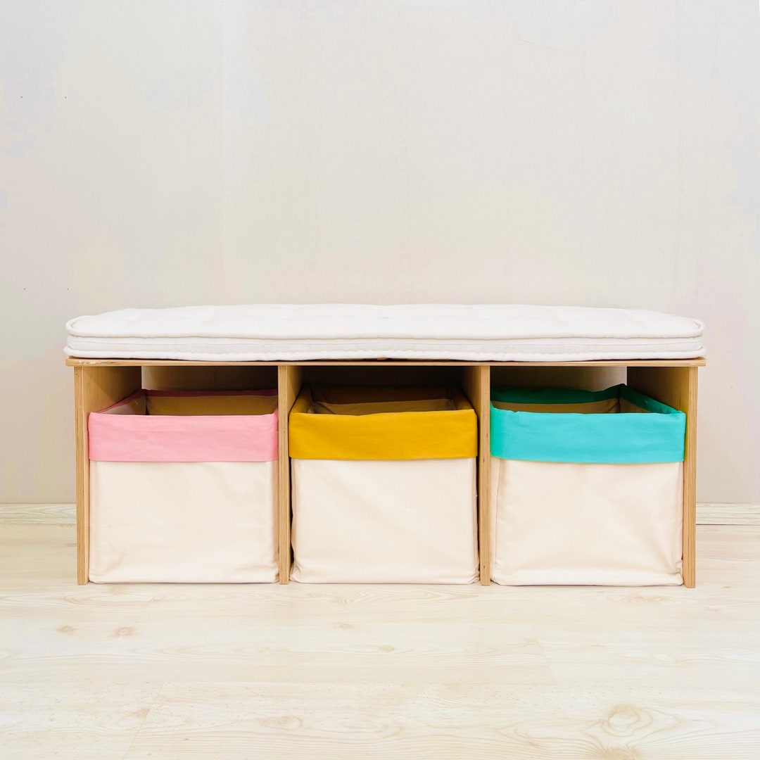 Toy Bench With Seat Toy Box Bench Toy Storage Bench - Etsy