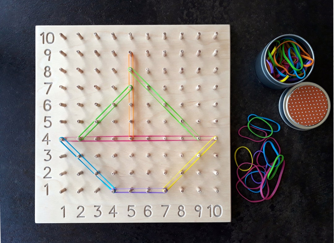Wooden Multiplication Geoboard: Montessori Learning Toy - Etsy