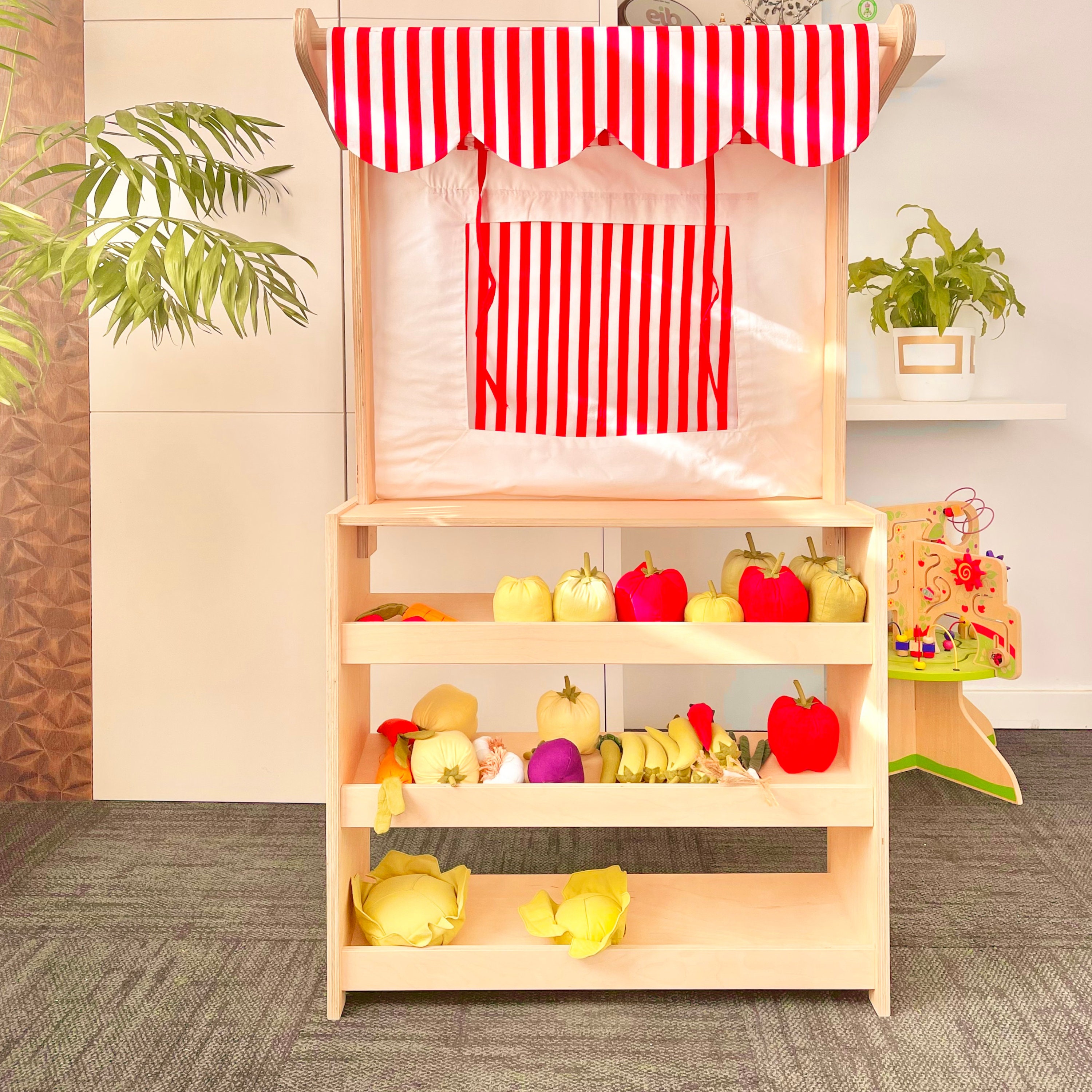 Toy Market Stall Kids Role Play Shop Market Stand Wooden - Etsy