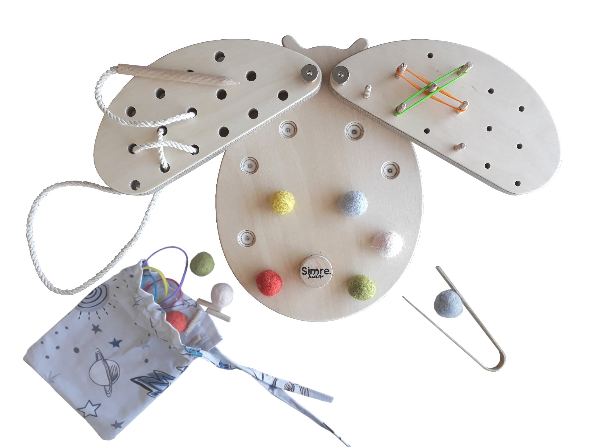 Fine Motor Skills Toy 3 in 1 Ten Frame Lacing Toy Wooden - Etsy