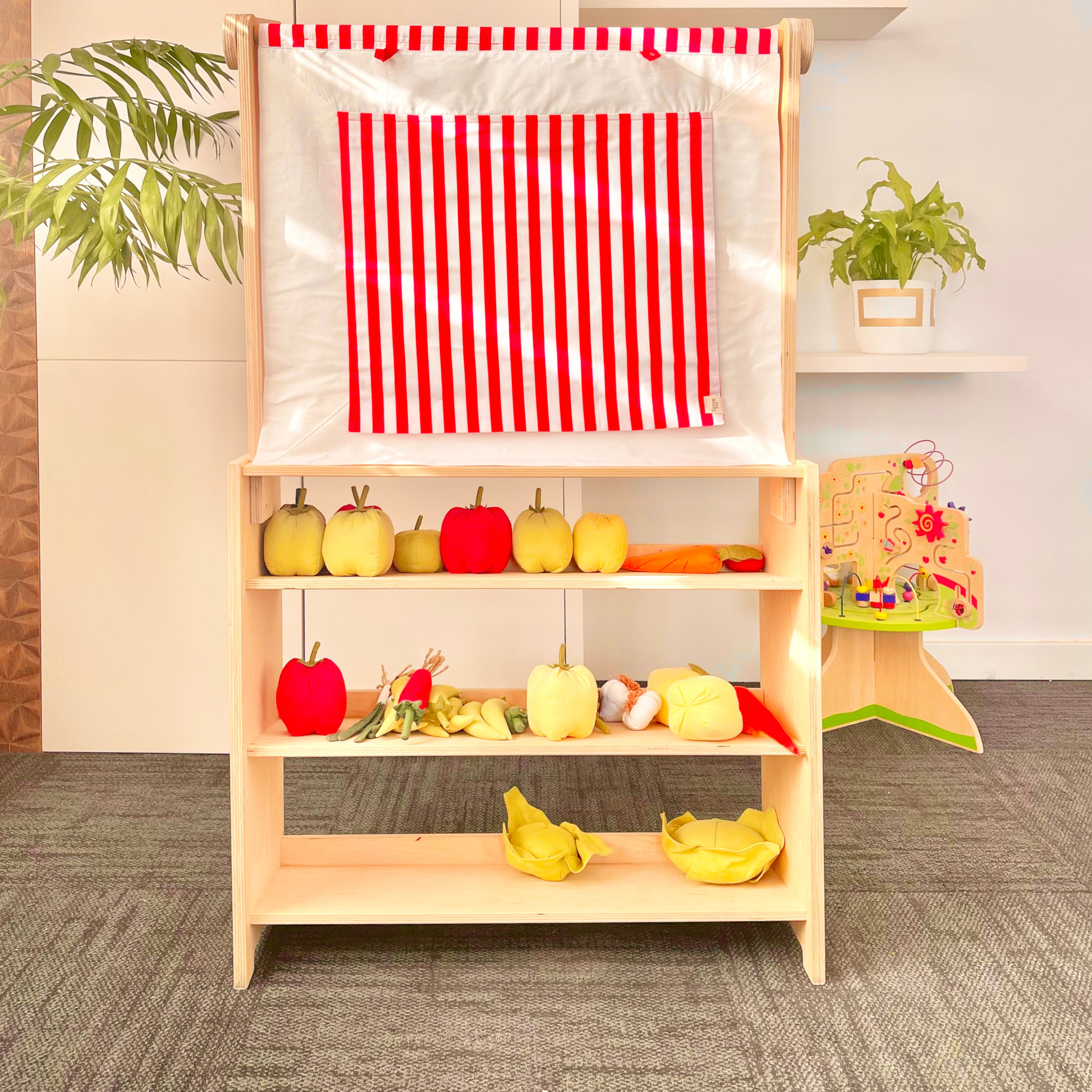 Wooden Toy Market Stall: Kids Role Play Shop & Puppet Stand - Etsy