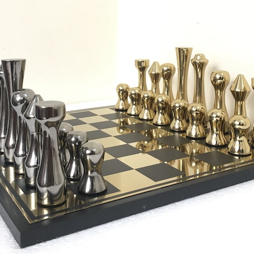 Metal Chess Set Unique NEW YORK SKYLINE Design Aluminium | Etsy
