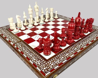 Red Chess Board - Etsy