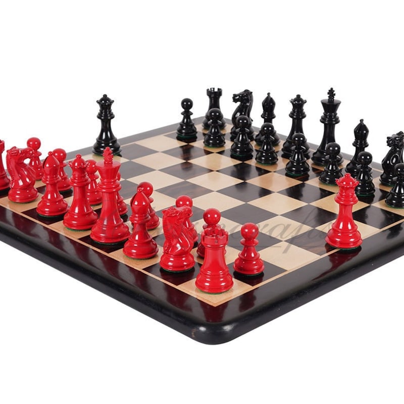 Red Chess Board - Etsy