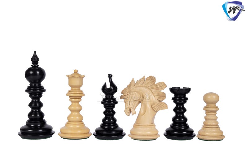 4.5" Luxury Staunton Chess Pieces Set in Ebony Wood - Savano Series ...