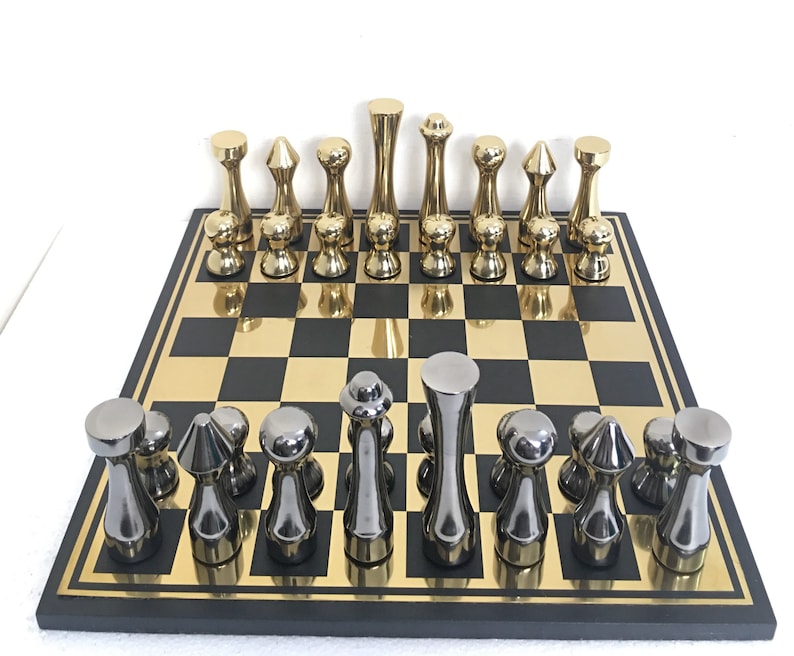 Metal chess Set Unique NEW YORK SKYLINE design Aluminium | Etsy