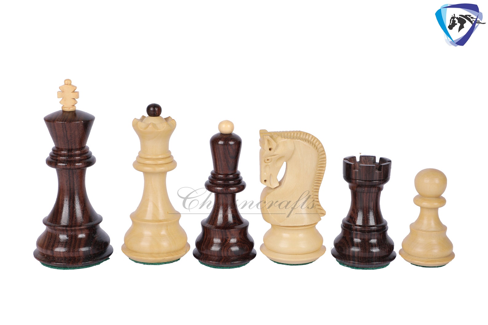 Russian Zagreb Chess Pieces Set in Rosewood & Boxwood King 3.9 ...