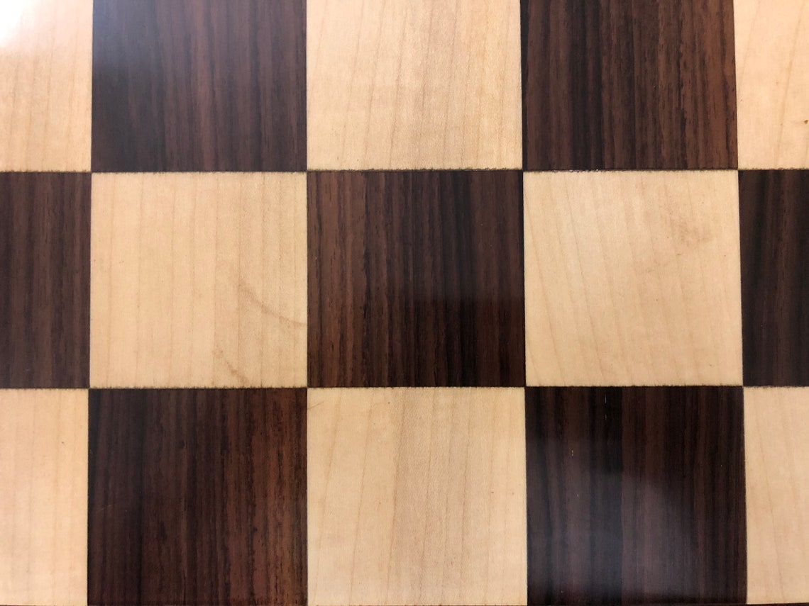 21" Rosewood Chess Board STEPS BORDER ELEVATED Super Fine Smooth Polish ...