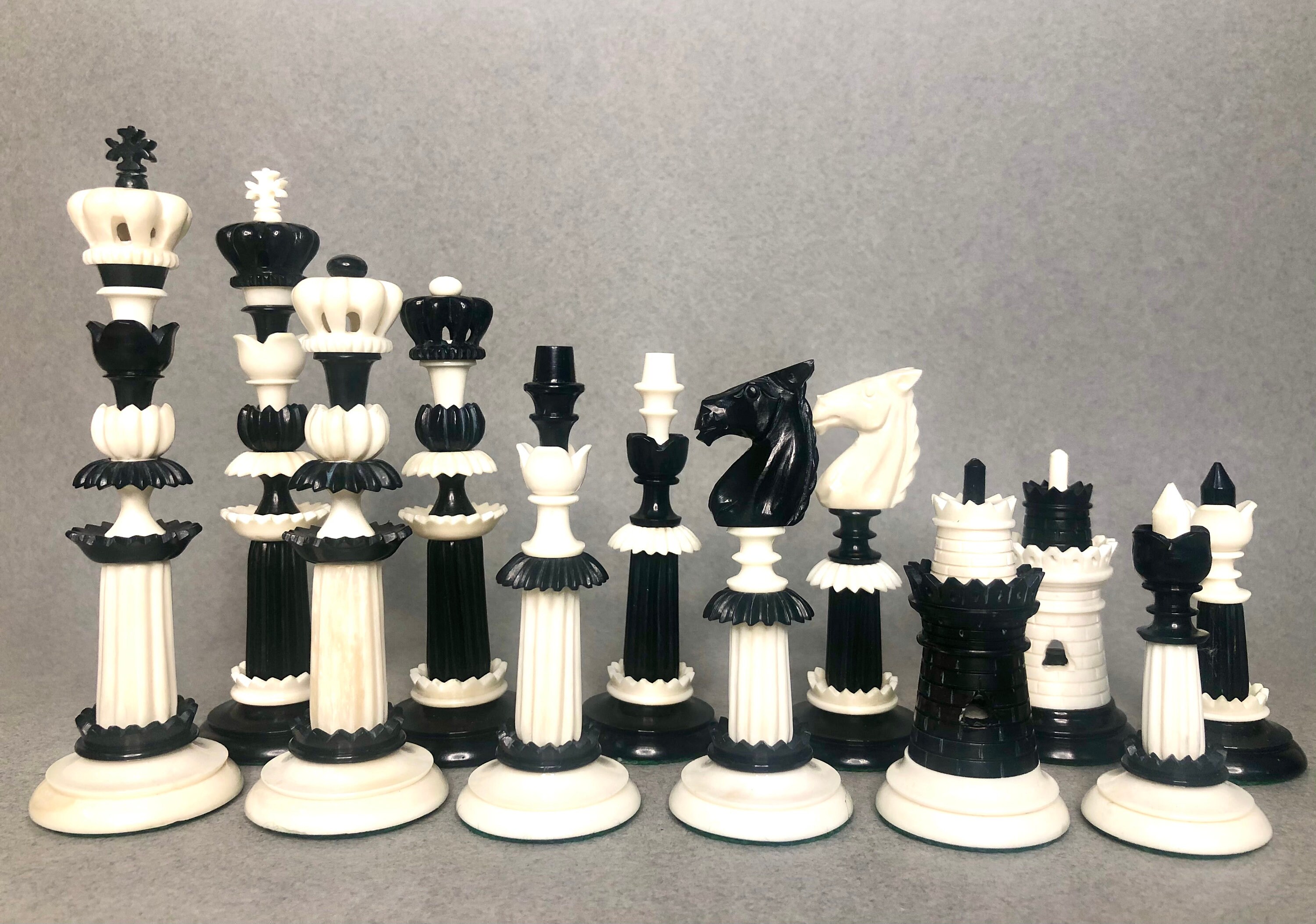 Toys & Games LUXURY FLOWER CHESS Pieces Set 6 Camel bone chess set hand ...