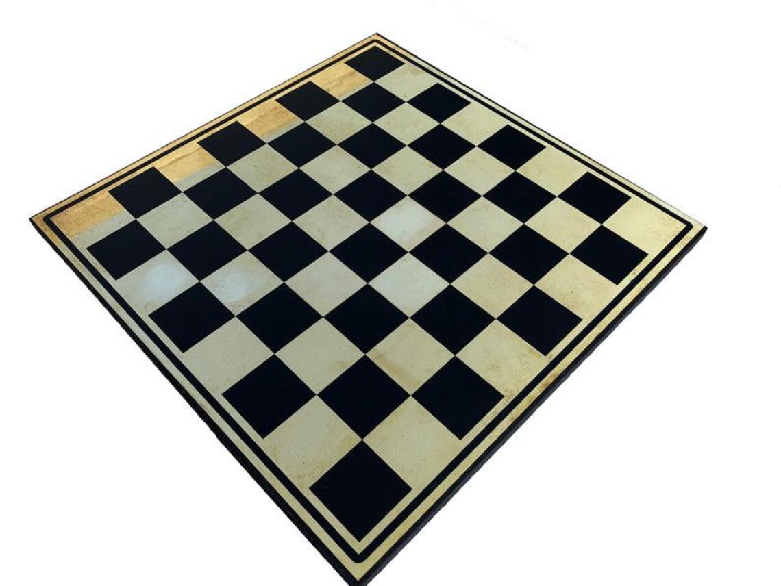 14 Metal Chess Board Set Black & Gold EGYPTION GOLD - Etsy